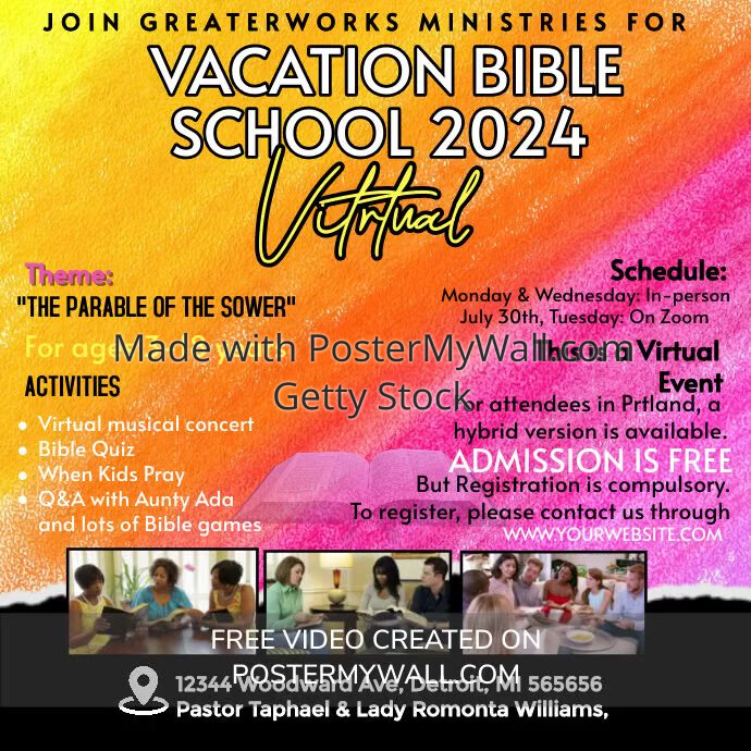 Copy of Maximalist Vacation Bible School Instagram Po | PosterMyWall