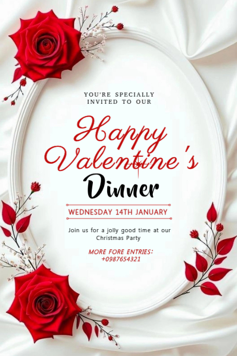 Modèle Maximalist Valentine Dinner Party Invitation Banner 4' × 6 ...