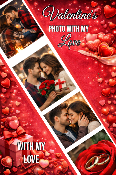 Maximalist Valentine Photo Collage Poster Template | PosterMyWall
