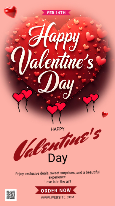 Maximalist Valentines Day Facebook Story Template | PosterMyWall