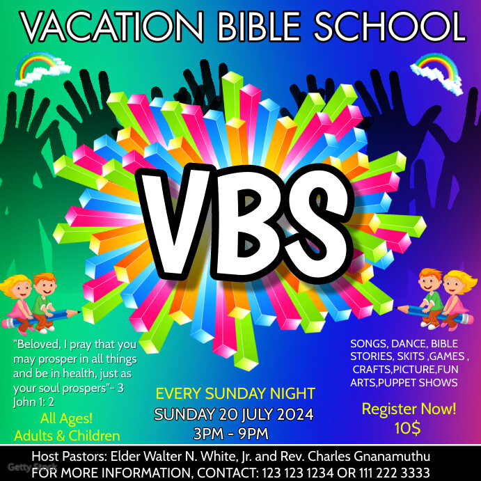 Maximalist Vbs Instagram Post Template | PosterMyWall