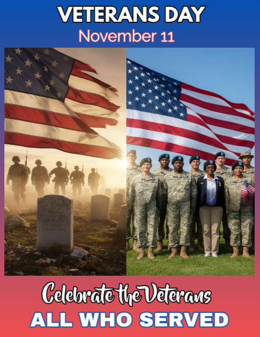 Maximalist Veterans Day Appreciation Design Flyer (us Letter) Template ...