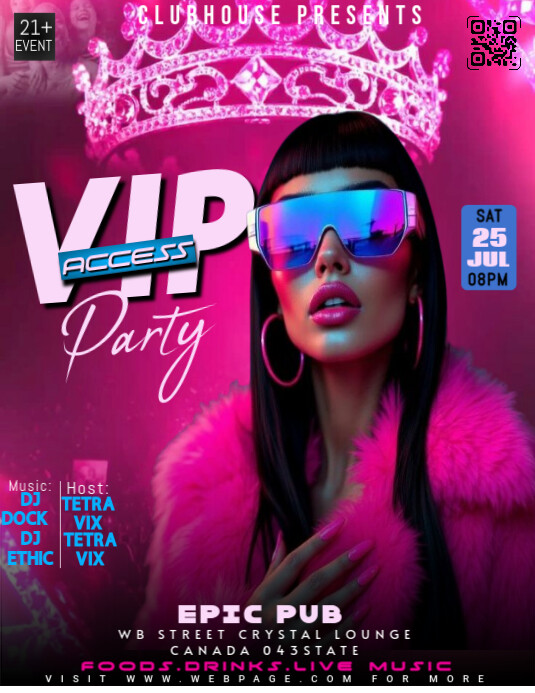 Copy of Maximalist Vip Access Party Flyer (us Letter) | PosterMyWall