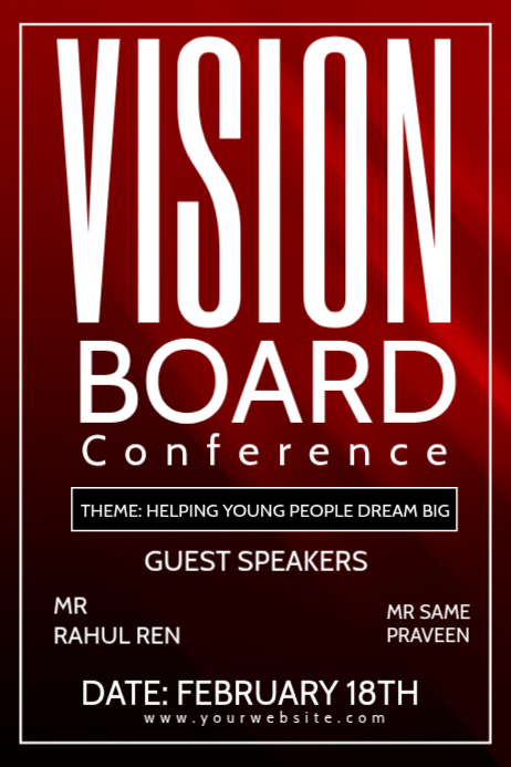 Maximalist Vision Board Conference Poster Template | PosterMyWall