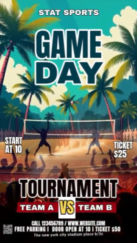 Maximalist Volleyball Tournament Instagram Story Template | PosterMyWall