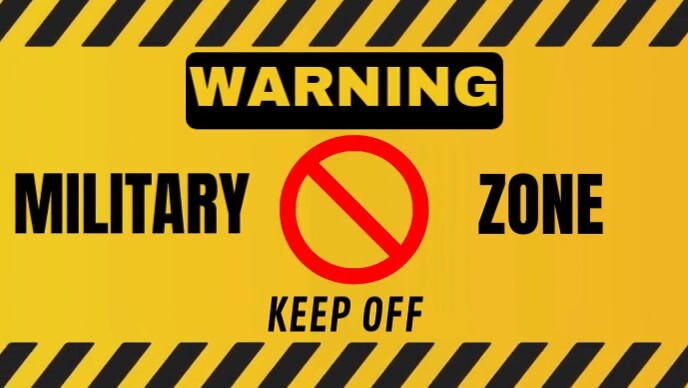 Maximalist Warning, Military Zone Sign Youtube Thumbnail Template ...