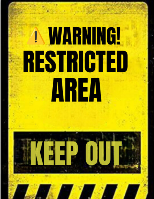 Copy of Maximalist Warning Sign Flyer (us Letter) | PosterMyWall