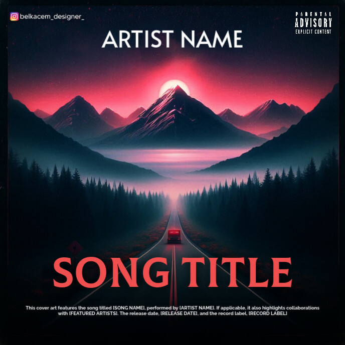 Maximalist Way Sunset Album Cover Template | PosterMyWall