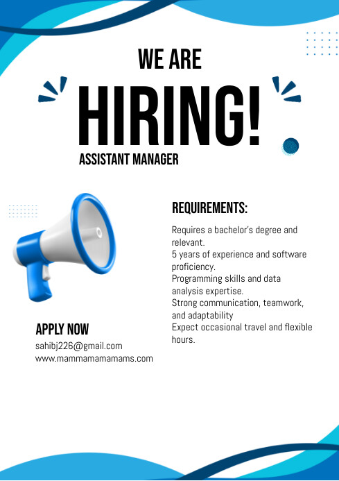 Maximalist We Are Hiring A4 Template | PosterMyWall