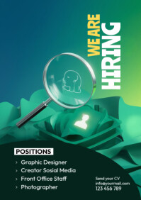 Maximalist We Are Hiring A5 Template | PosterMyWall