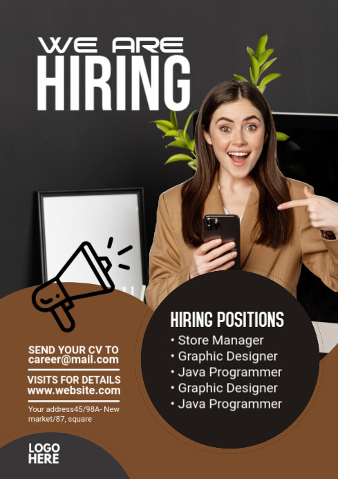 Maximalist We Are Hiring Flyer A2 Template | PosterMyWall