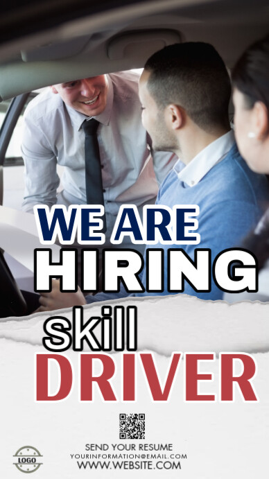 Maximalist We Are Hiring Private Car Driver Instagram Story Template ...