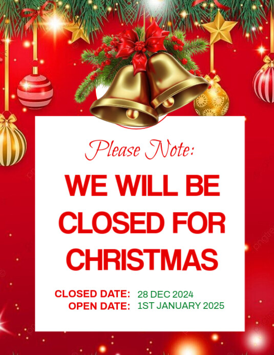 Maximalist We Will Be Closed Template Design Flyer (us Letter) | PosterMyWall