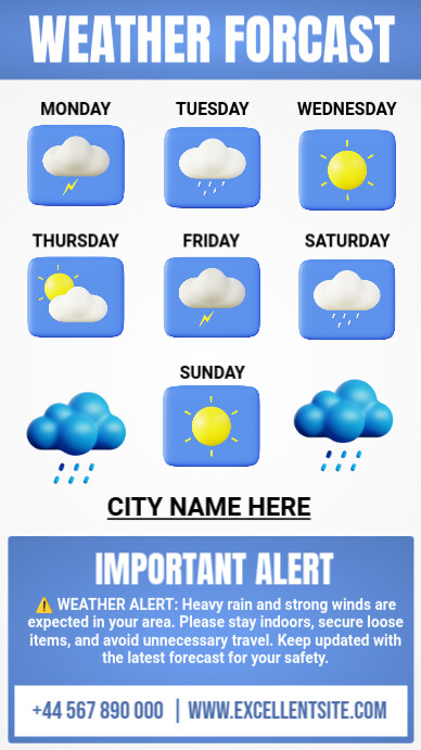 Plantilla de Maximalist Weather Forecast Instagram Story | PosterMyWall