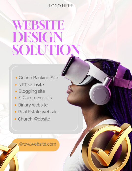 Maximalist Website Design Flyer (us Letter) Template | PosterMyWall