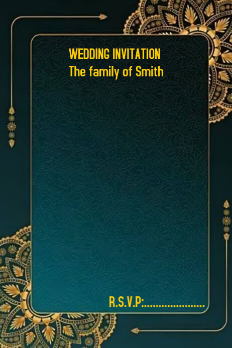 Maximalist Wedding Ceremony Invitation Card Template Poster | PosterMyWall