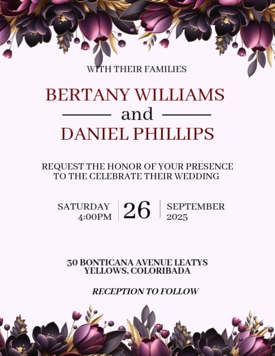 Copy of Maximalist Wedding Invitations Flyer (us Letter) | PosterMyWall