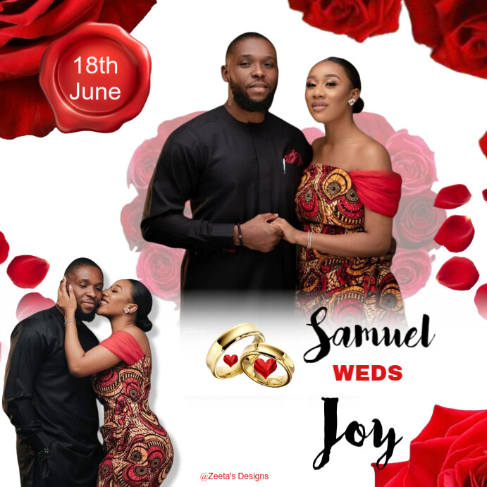 Maximalist Wedding Invitations Instagram Post Template | PosterMyWall