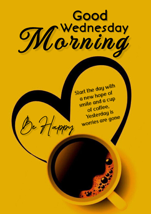 Maximalist Wednesday Morning A4 Template | PosterMyWall