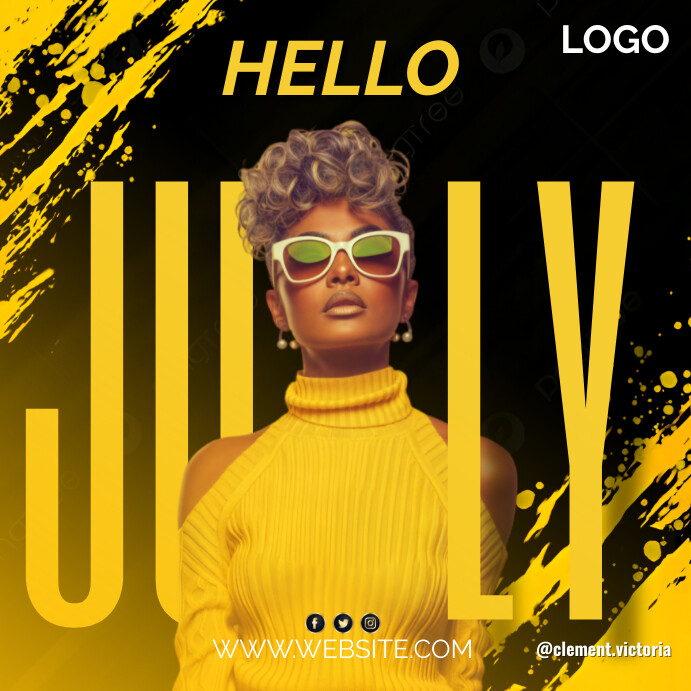 Maximalist Welcome July Instagram Post Template | PosterMyWall