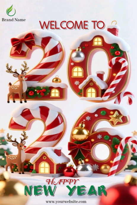 Plantilla de Maximalist Welcome To 2026 Happy New Year Poster ...