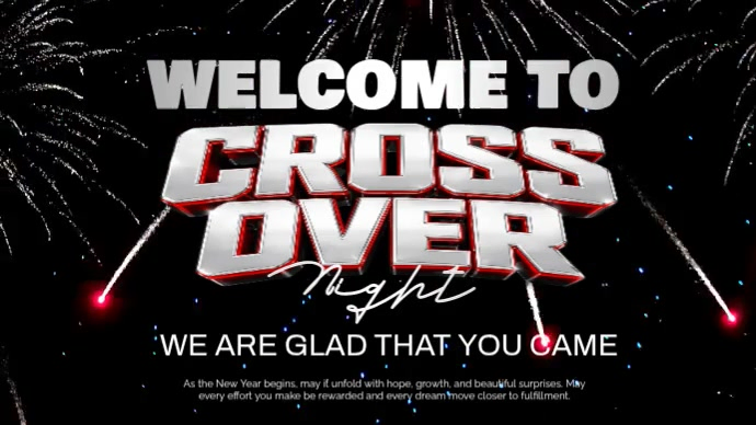 Maximalist Welcome To Crossover 2025 Church Template Digital Display ...