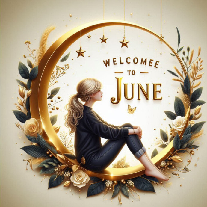Maximalist Welcome To June Instagram Post Template | PosterMyWall