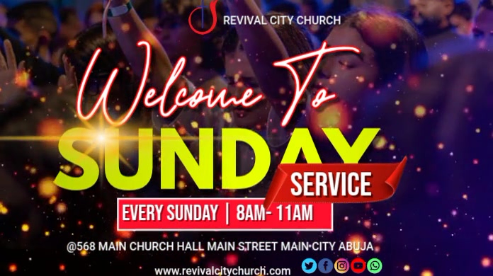Plantilla de Maximalist Welcome To Sunday Service Twitter Post ...