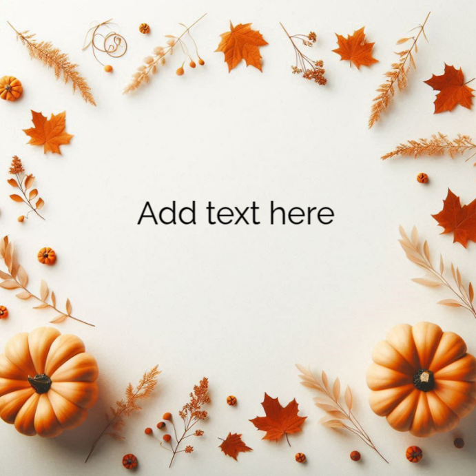 Plantilla de Maximalist White Flat Lay Background For Thankgiving ...