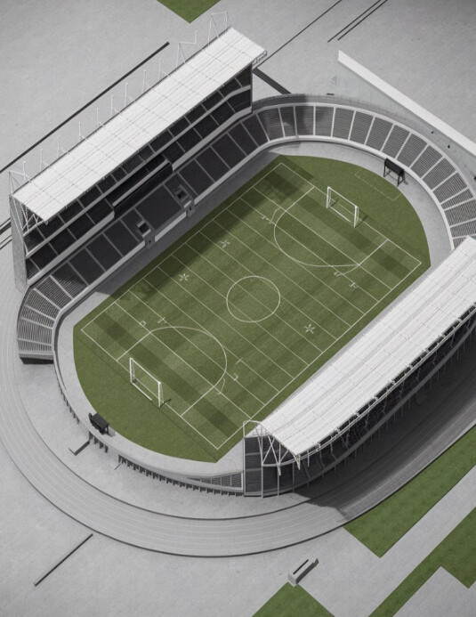 Copy of Maximalist White Football Stadium Layout Design Flyer (us ...