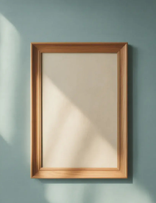 Plantilla de Maximalist White Frame With Brown Edges On A Beige ...