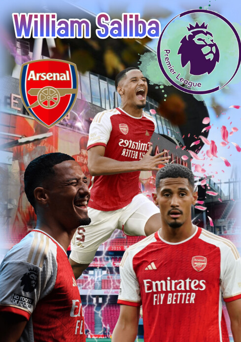 Copy of Maximalist William Saba Arsenal Premiere Leag | PosterMyWall