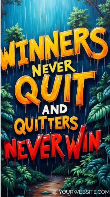 Maximalist Winners Never Quit And Quitters Ever Wins Motivational ...