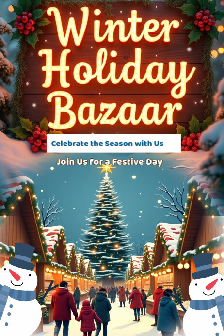 Copy of Maximalist Winter Holiday Bazaar Poster | PosterMyWall