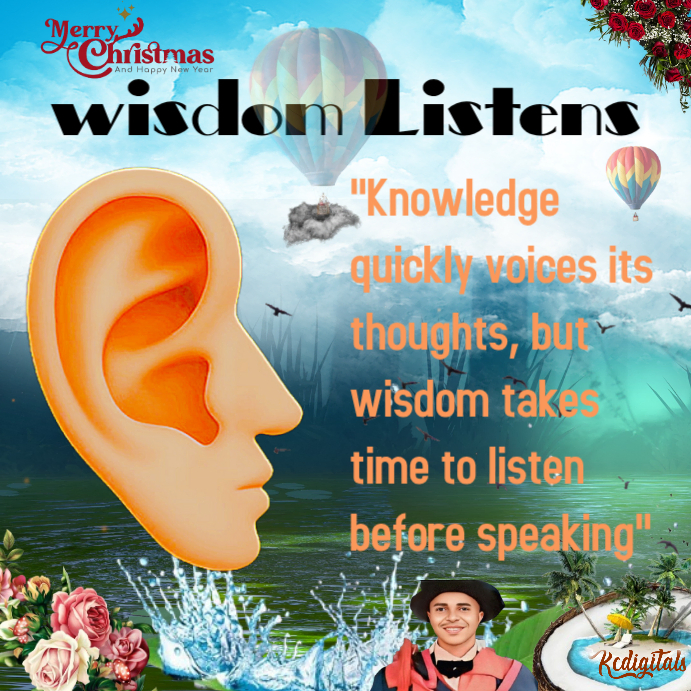 Maximalist Wisdom Listens Flyer Instagram Post Template | PosterMyWall