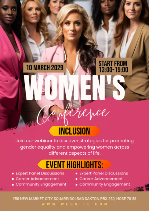 Maximalist Women Conference Flyer A5 Template | PosterMyWall