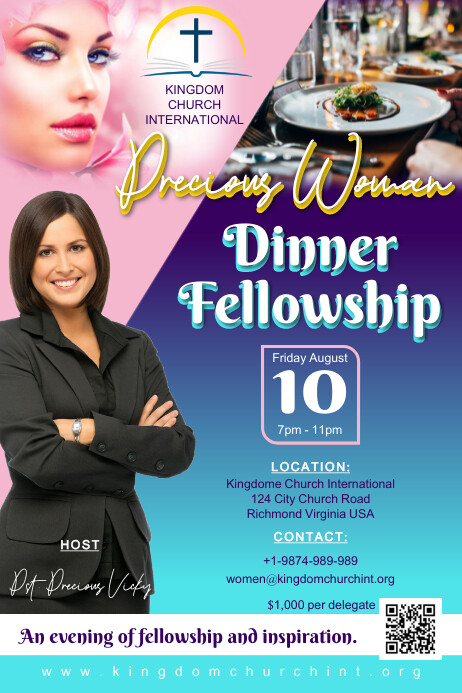 Copy of Maximalist Women Ladies Dinner Fellowship Ad | PosterMyWall