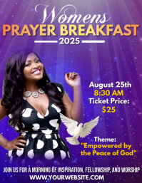 Woman prayer breakfast flyer Template | PosterMyWall