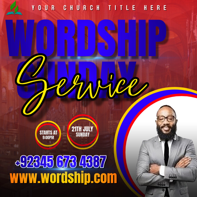 Modèle Maximalist Wordship Sunday Service Instagram | PosterMyWall