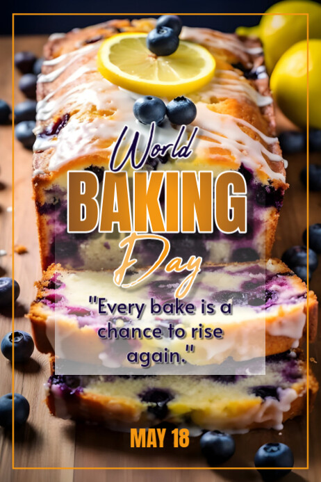 Maximalist World Baking Day Poster Template | PosterMyWall