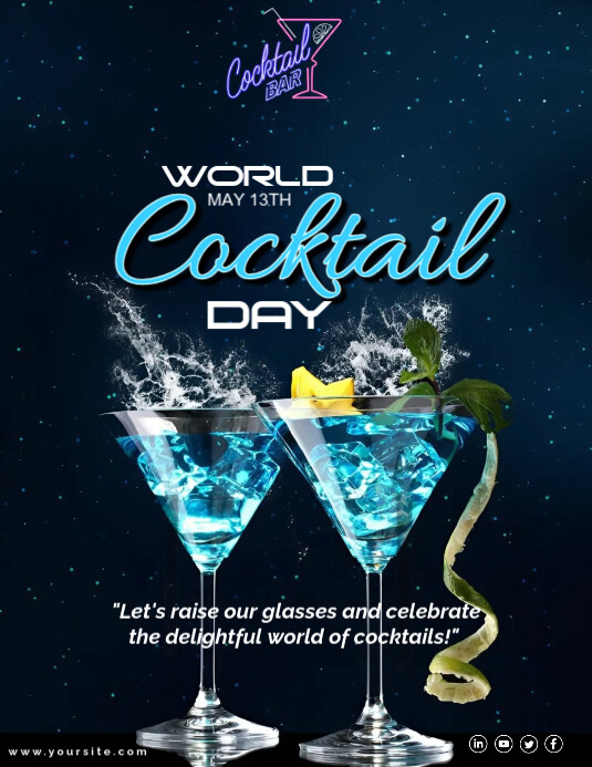 Copy of Maximalist World Cocktail Day Flyer (us Letter) | PosterMyWall