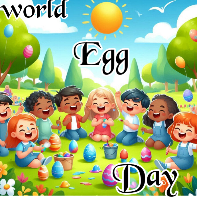 Modèle Maximalist World Egg Day Instagram Post | PosterMyWall