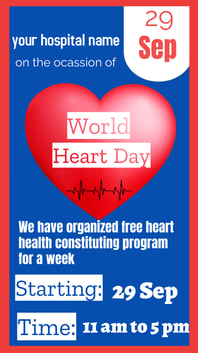 Copy of Maximalist World Heart Day Instagram Story | PosterMyWall