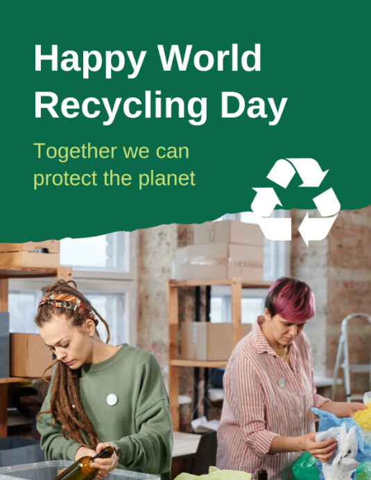 Maximalist World Recycling Day Flyer (us Letter) Template | PosterMyWall