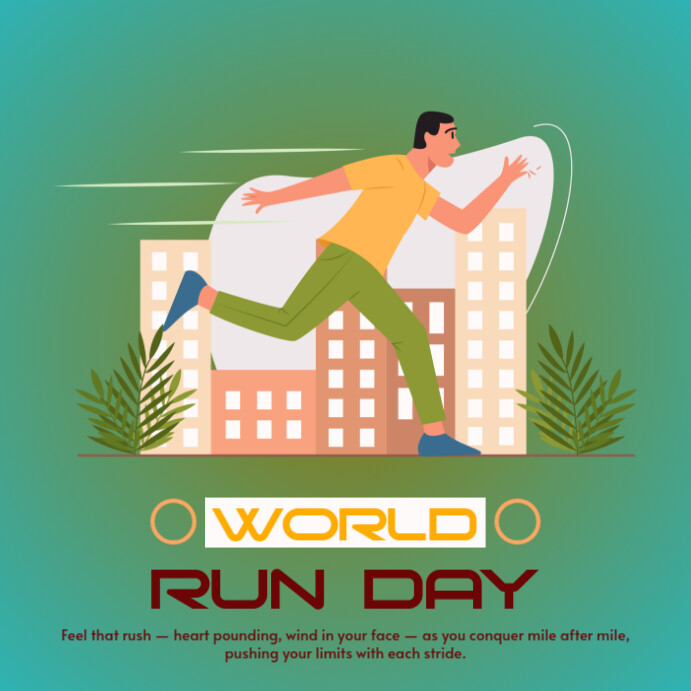 Copy of Maximalist World Run Day Instagram Post | PosterMyWall