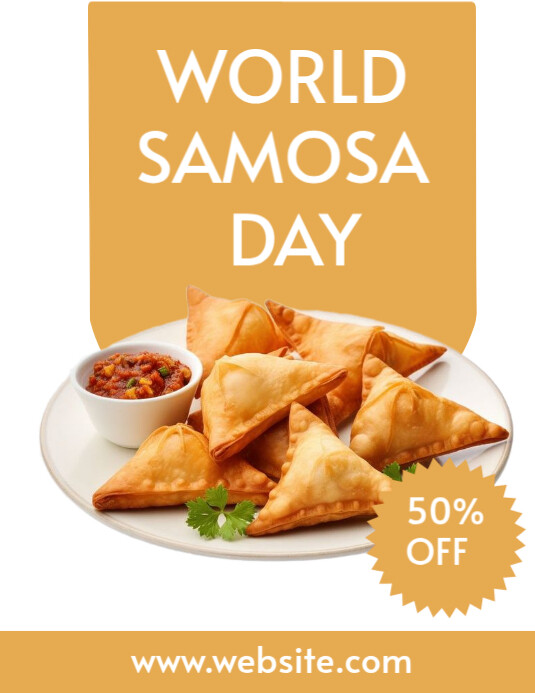 Maximalist World Samosa Day Flyer (us Letter) Template | PosterMyWall