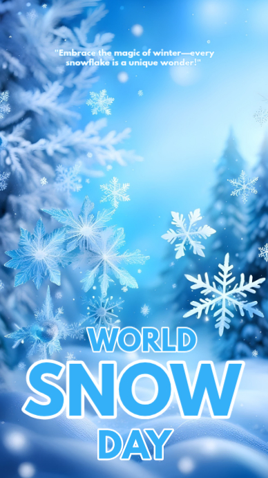 Maximalist World Snow Day Instagram Story Template | PosterMyWall