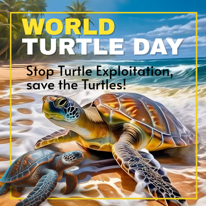 Maximalist World Turtle Day Instagram Post Template | PosterMyWall