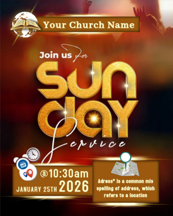 Maximalist Worship Service Instagram Portrait Template | PosterMyWall