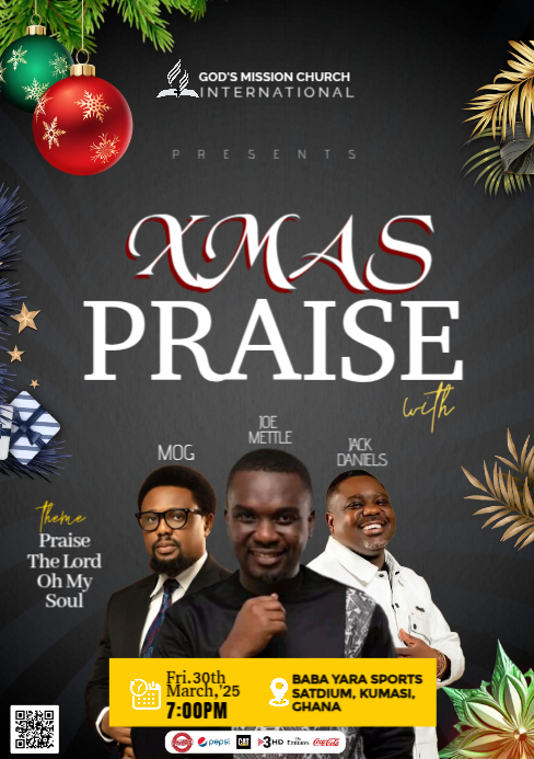 Maximalist Xmax Praise Flyer Design Template A5 | PosterMyWall